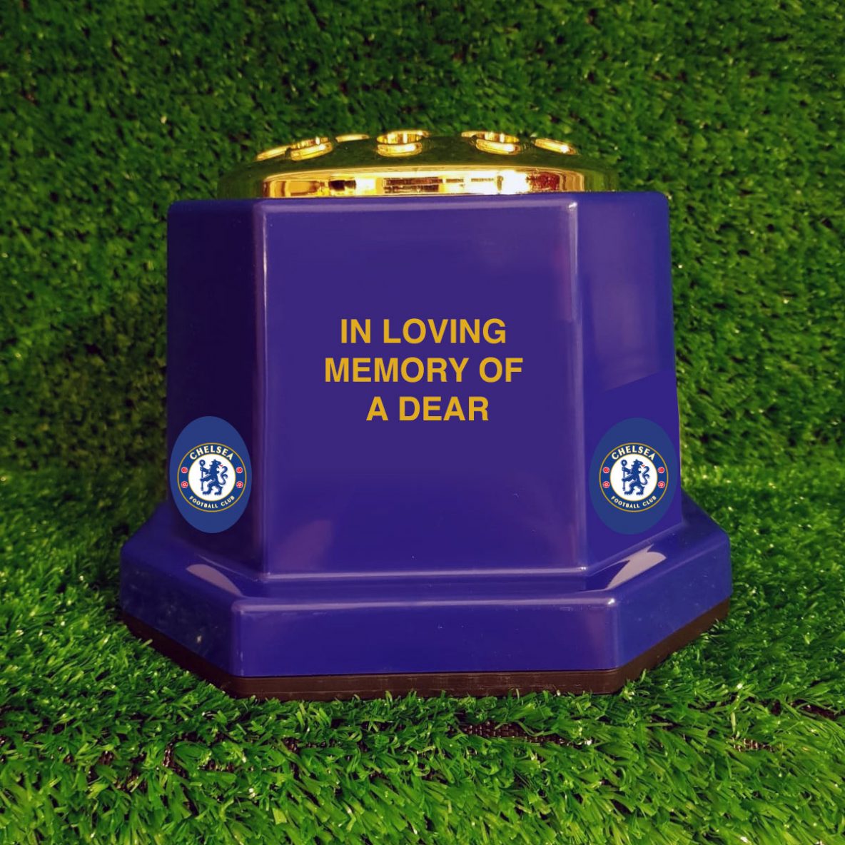 Chelsea Personalised Metal Grave Spike & Vase - MK Grave Vases