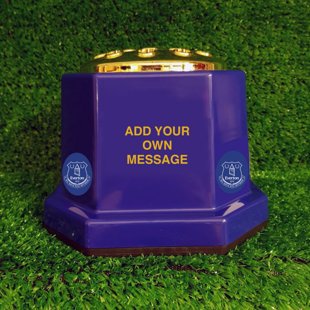 Everton Personalised Hexagon Grave Pot MK Grave Vases everton-personalised-hexagon-grave-pot-mk-grave-vases